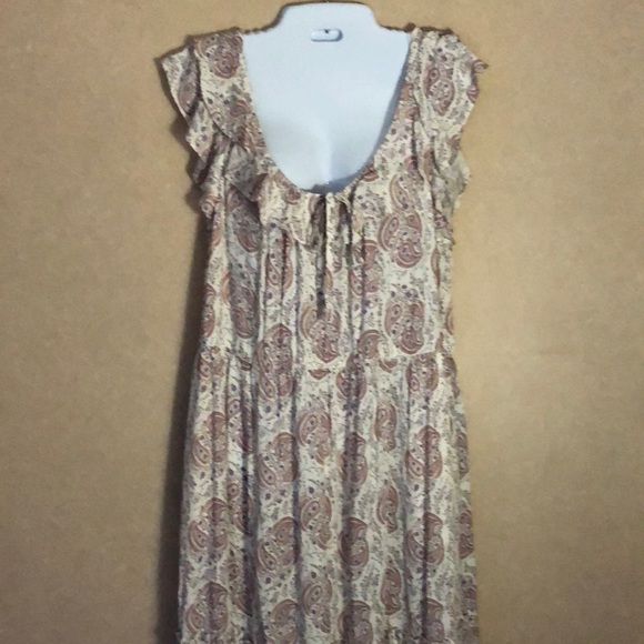 Universal Thread | Dresses | Long Casual Dress Cream And Dusty Rose New ...